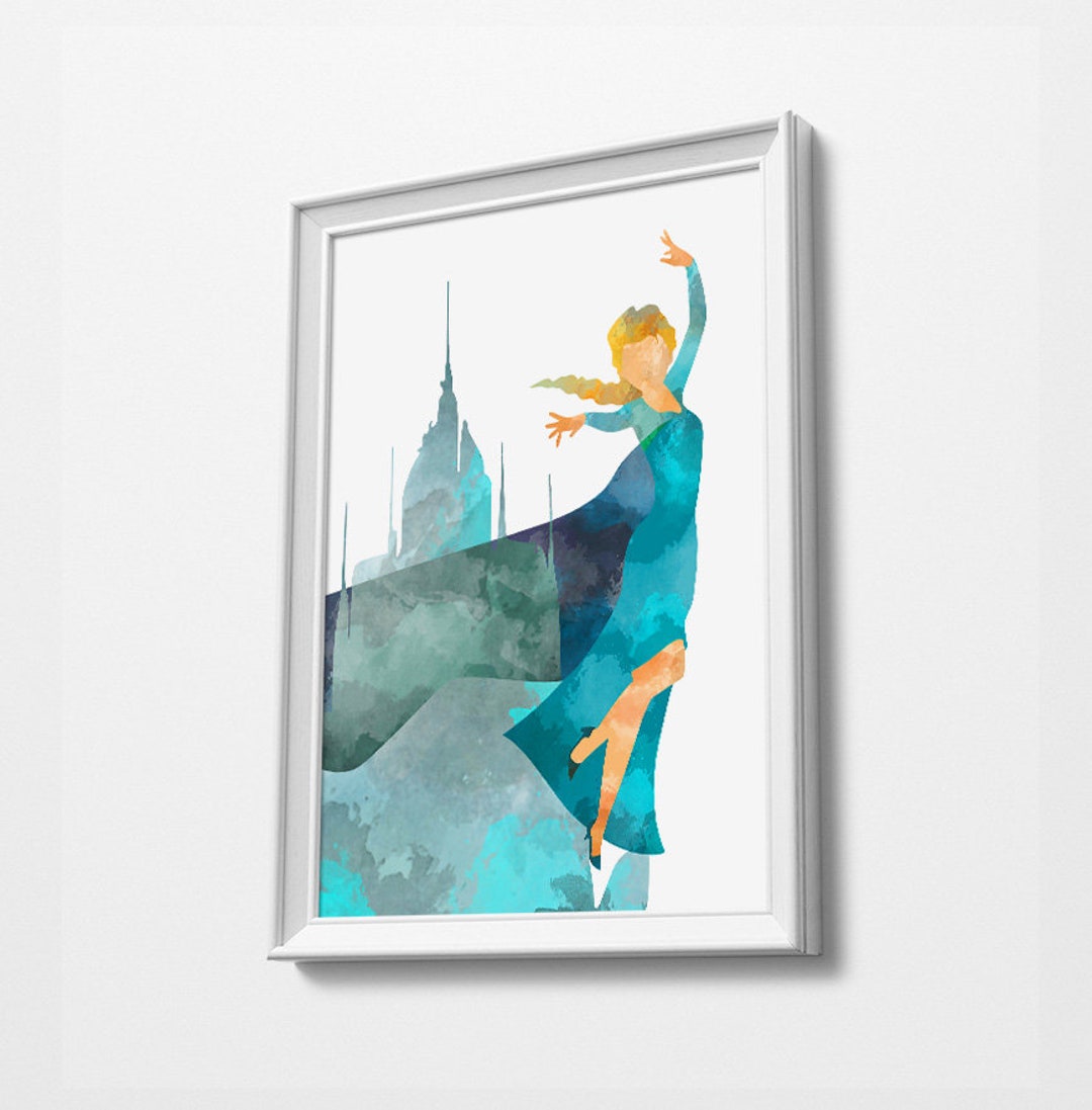 Anna Elsa Minimalist Watercolor Art Print Poster Gift Idea - Etsy