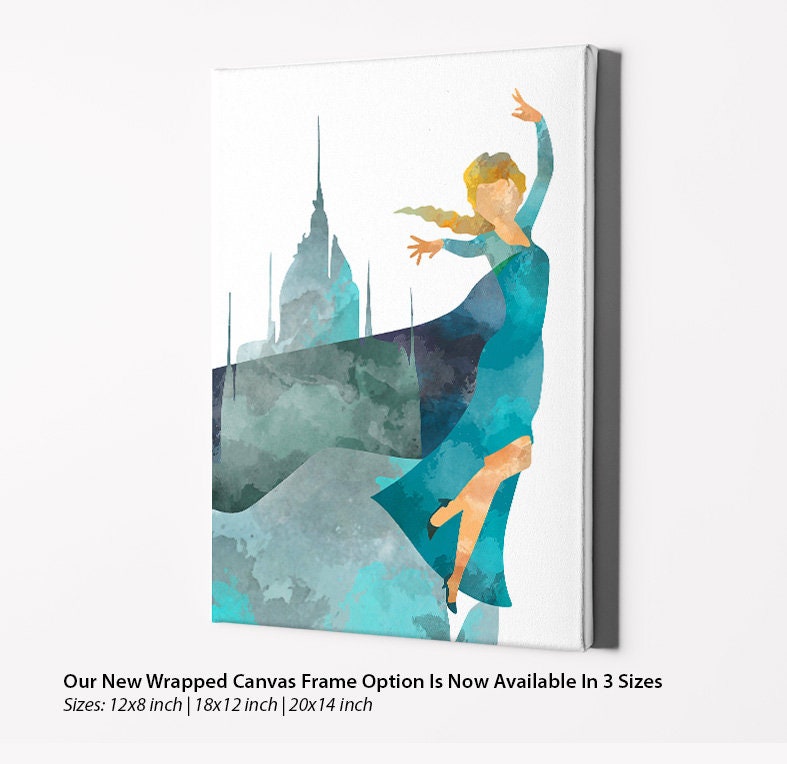 Anna Elsa Minimalist Watercolor Art Print Poster Gift Idea | Etsy