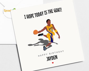 Kobe Birthday Card - Etsy