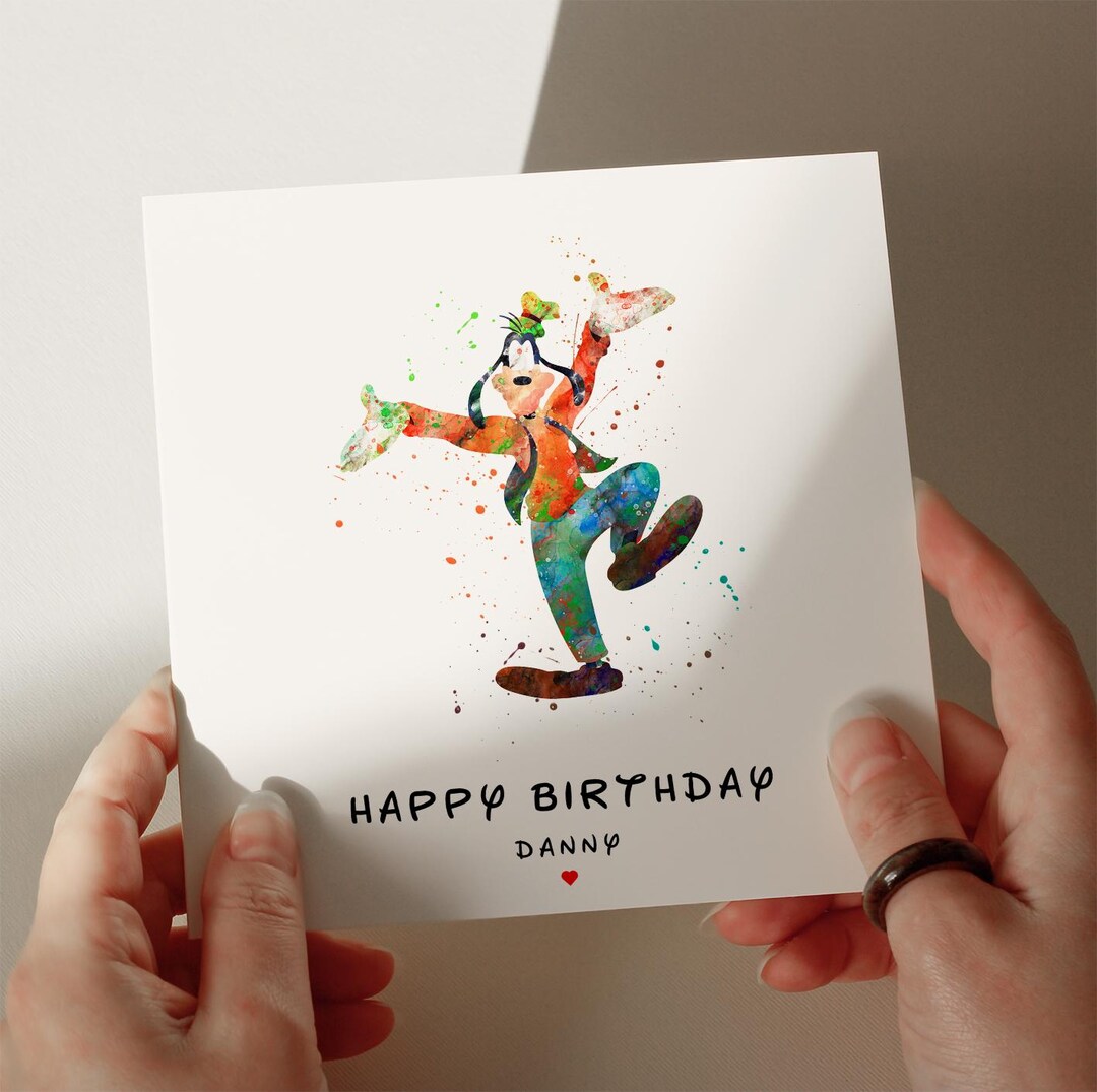Goofy Birthday Card, Personalised Card, Card for Son, Card for Grandson ...
