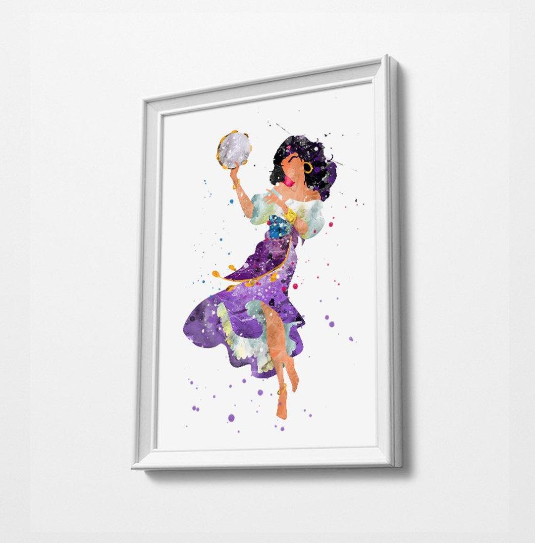Esmeralda Minimalist Watercolor Art Print Poster Gift Idea for Him or ...