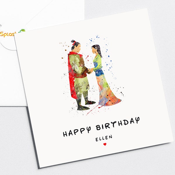 Mulan Birthday Card - Etsy