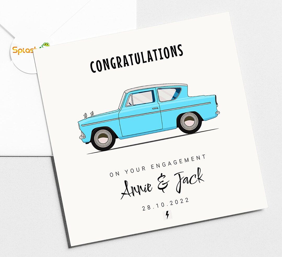 Ford Anglia Engagement Card Best Friend Card Wedding Card - Etsy