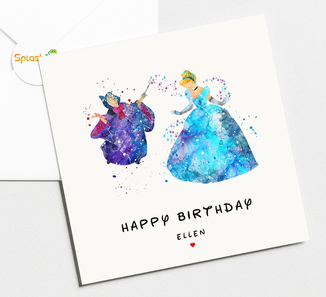 Princess Birthday Card, Personalised Card, Card for Daughter, Card for ...