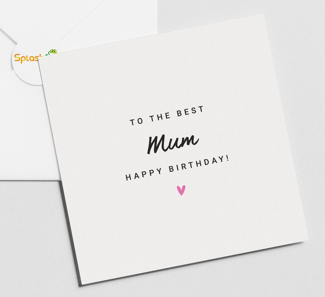 Mum Birthday Card, Happy Birthday Mum Card, Birthday Card for Mummy ...