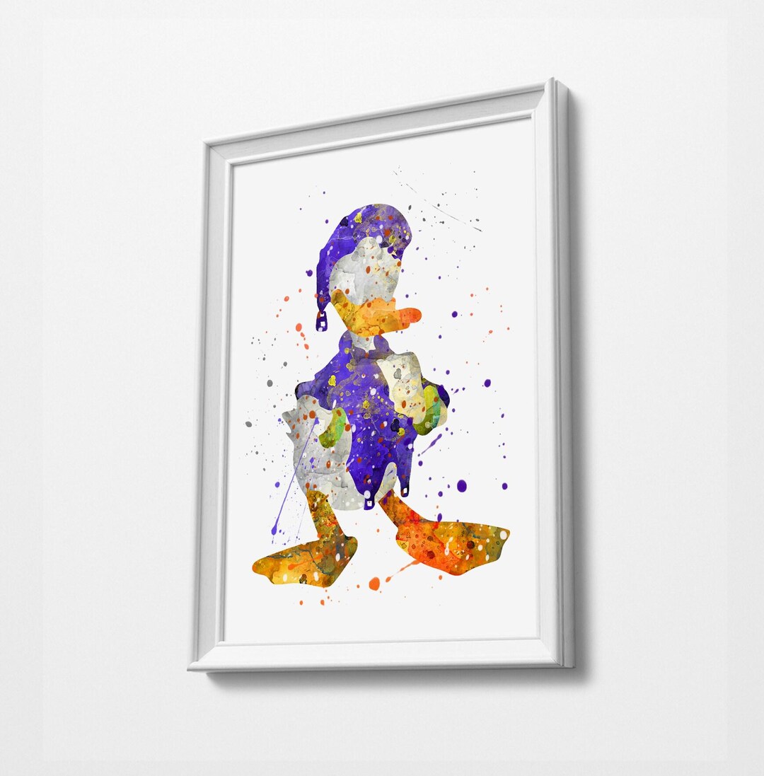 Donald D Minimalist Watercolor Art Print Poster Gift Idea for Him or ...
