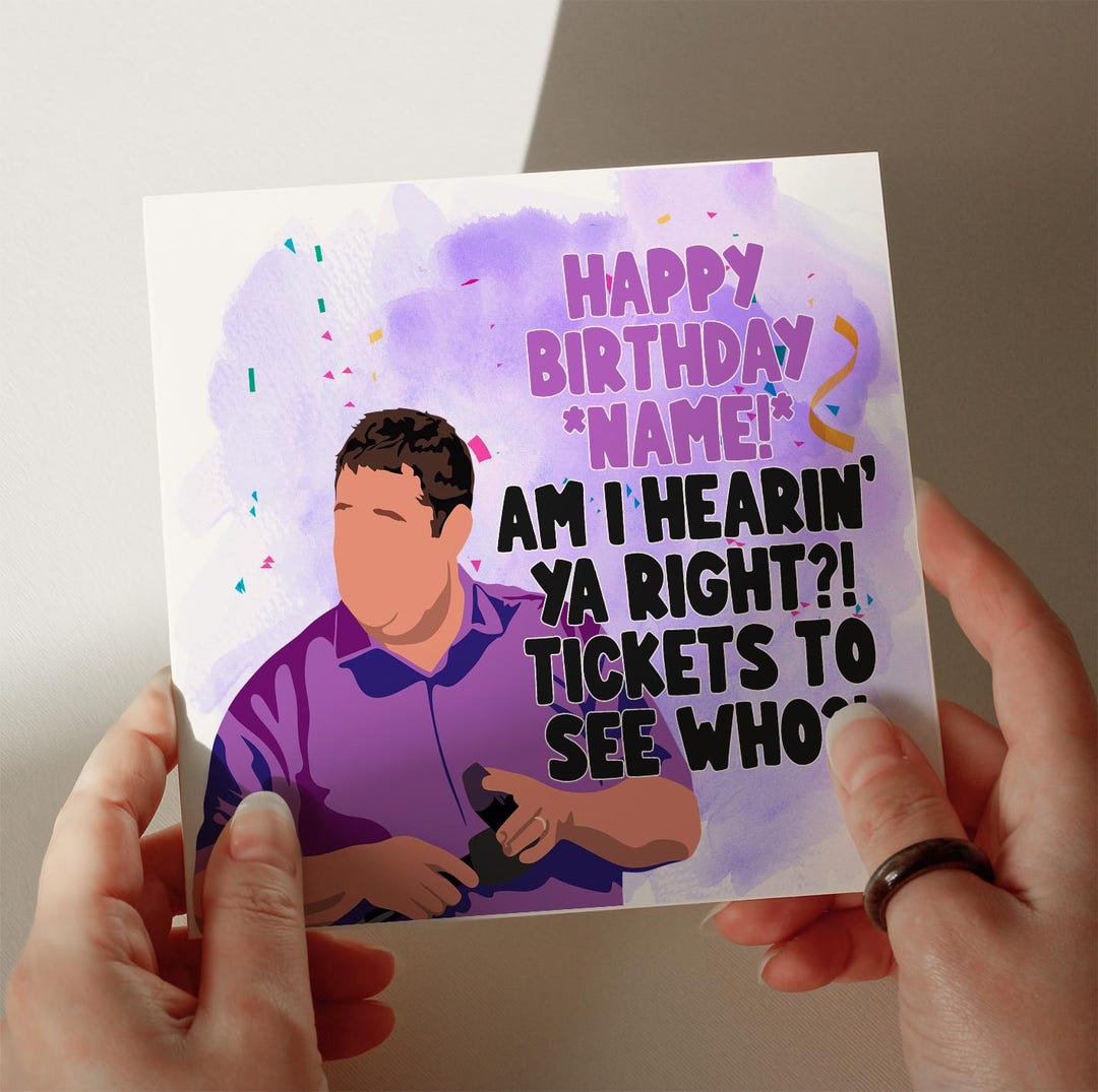Peter Kay Birthday Card, Personalised Card, Greetings Card, Card for ...