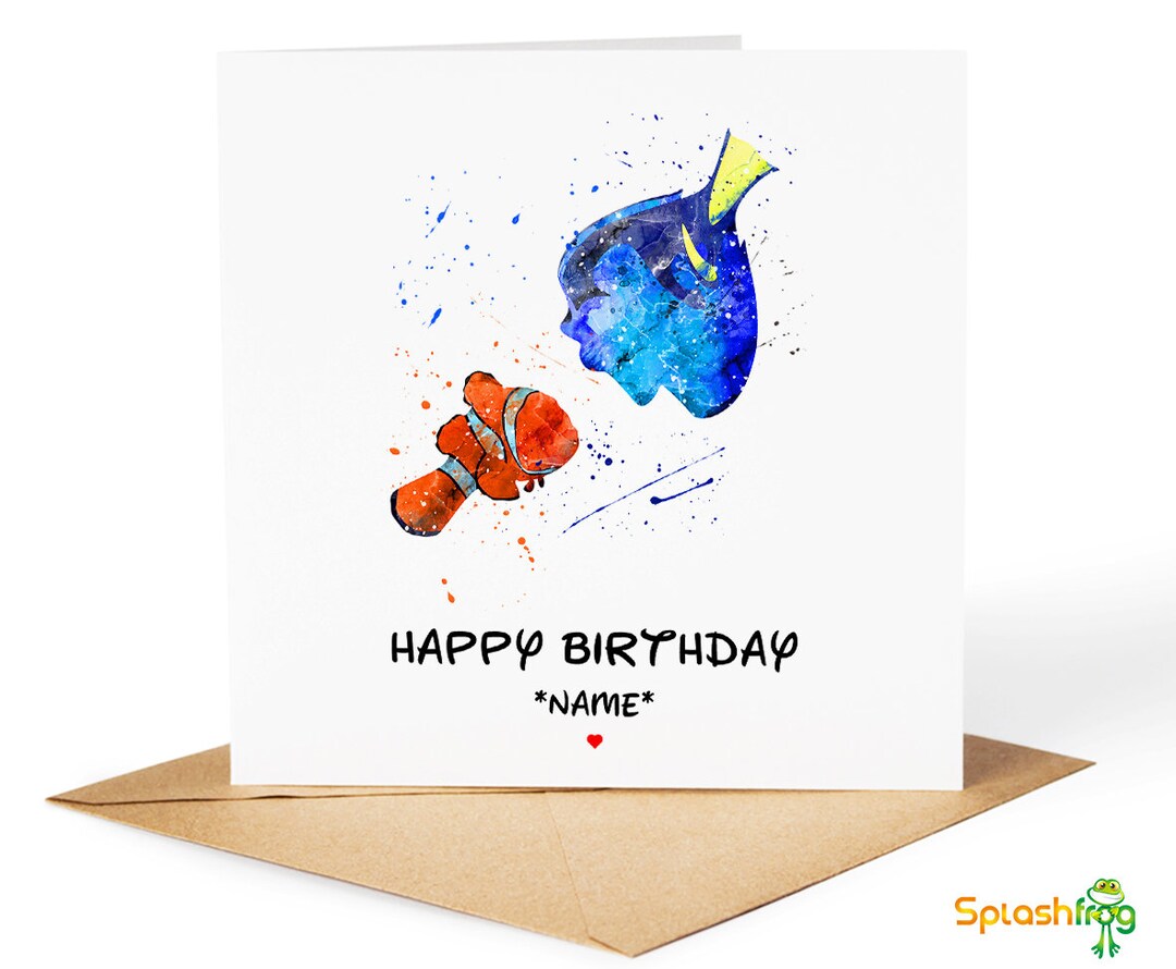Nemo Birthday Card, Personalised Card, Card for Son, Card for Daughter ...