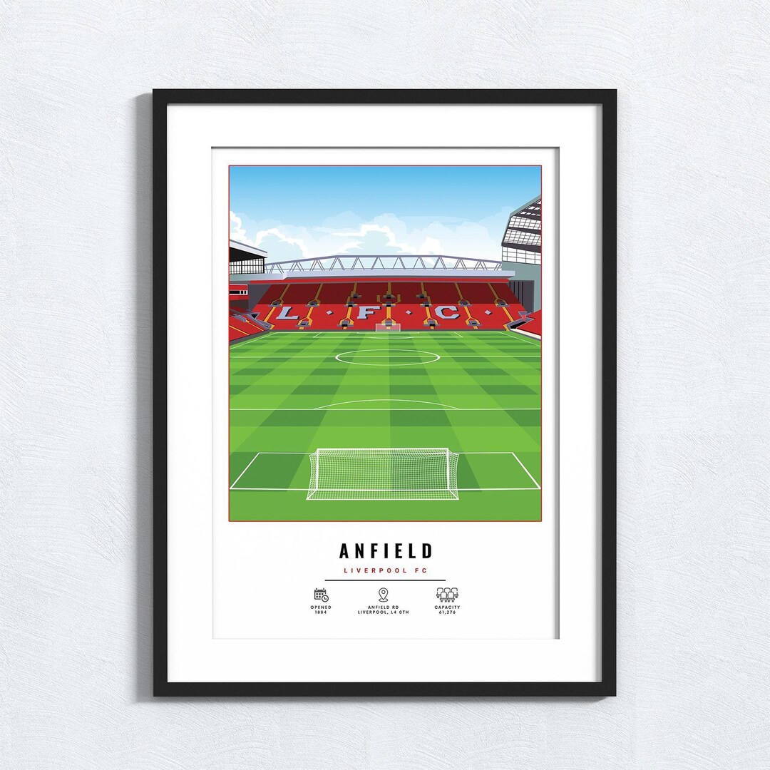 ANFIELD Football Wall Art Print Unique Poster Perfect Birthday Gift #6 ...