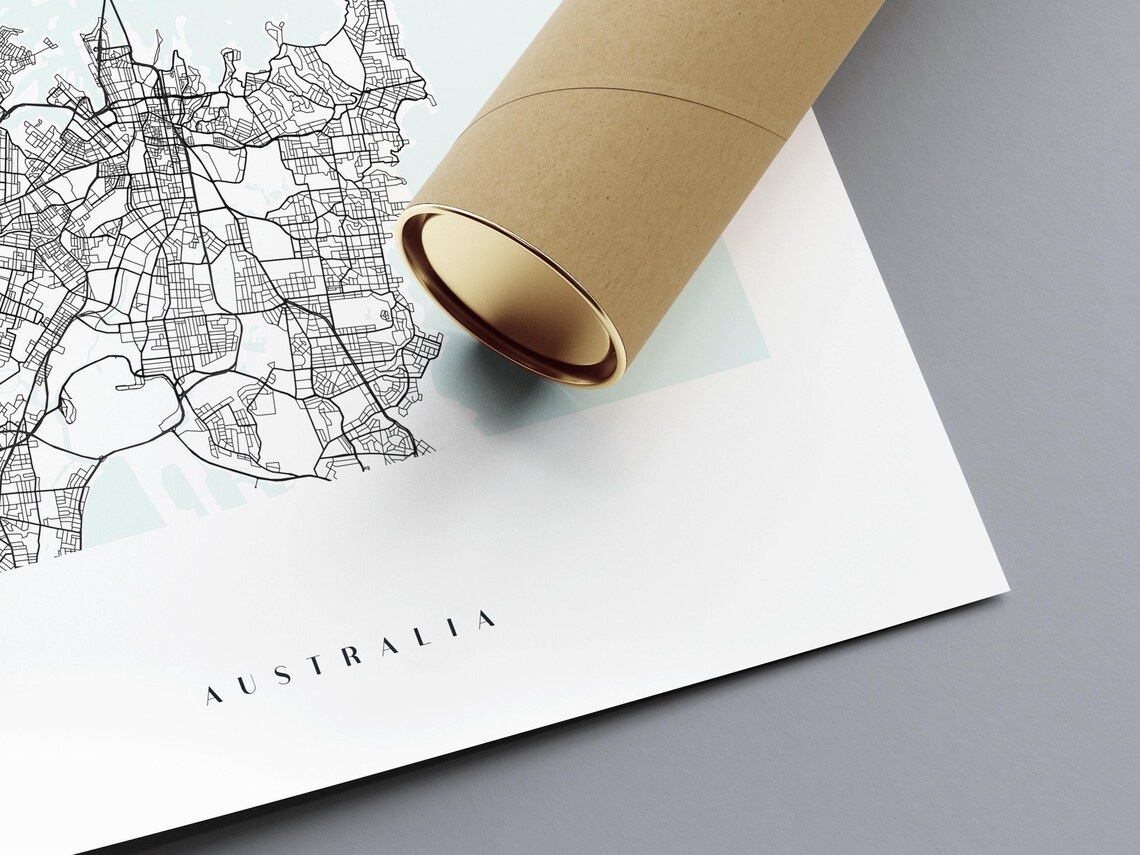 Sydney City Map Print, Home Decor, Wall Art, Print, Poster, Framed - Etsy