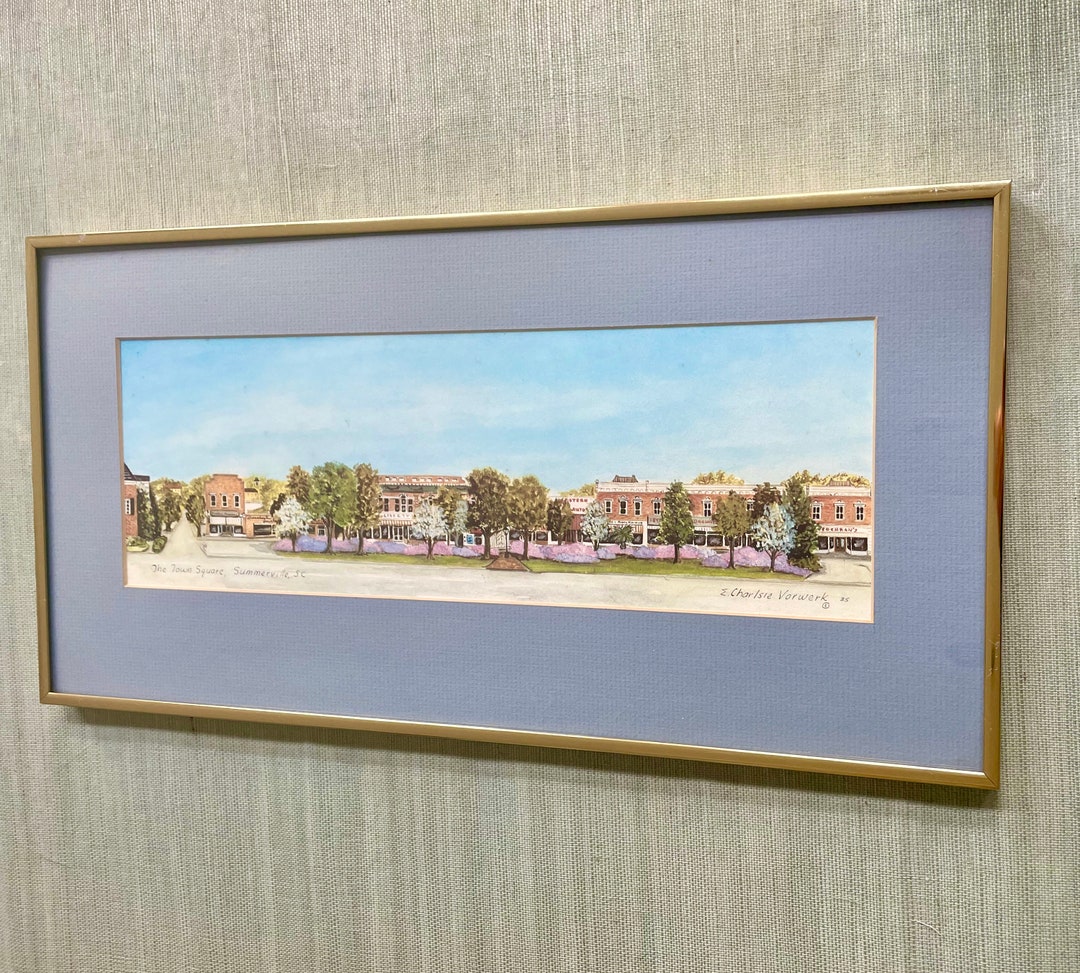 E. Charlsie Vorwerk . "the Town Square, Summerville, S.c." . Signed ...