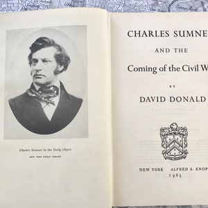 Charles Sumner and the Coming of the Civil War . by David Donald - Etsy