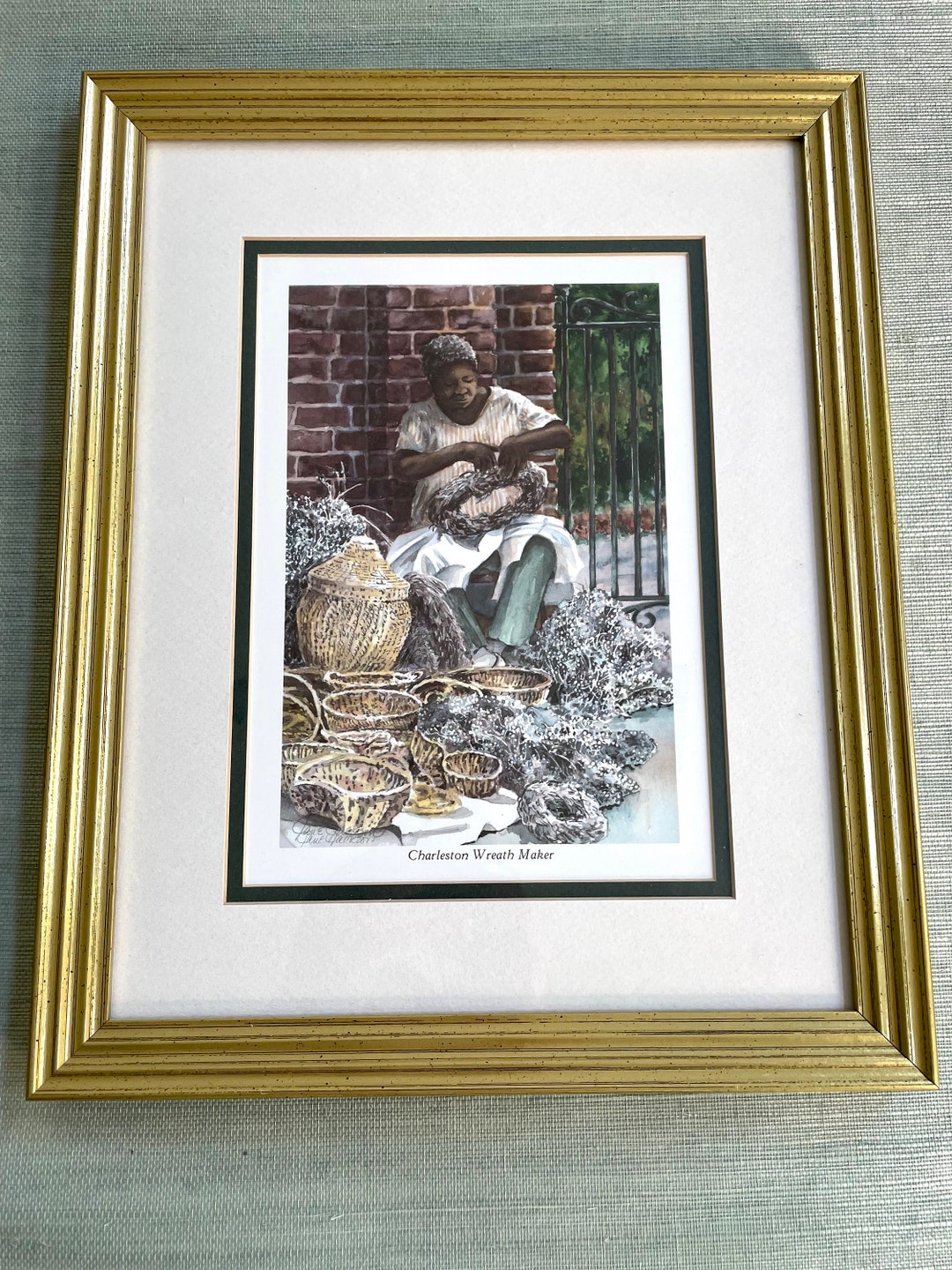 Jane Jackson . Charleston Artist . charleston Wreath Makers . Pencil ...