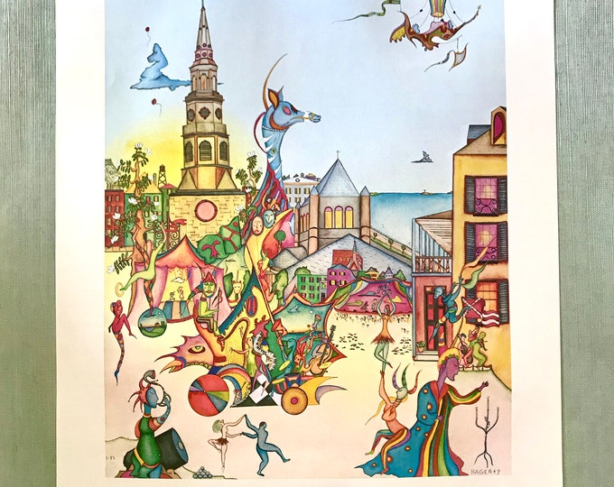 Official 1984 Piccolo Spoleto Poster by American Surrealist - Etsy