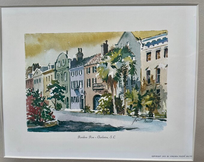 Virginia Fouché . Charleston Artist . Vintage Print . Historic ...