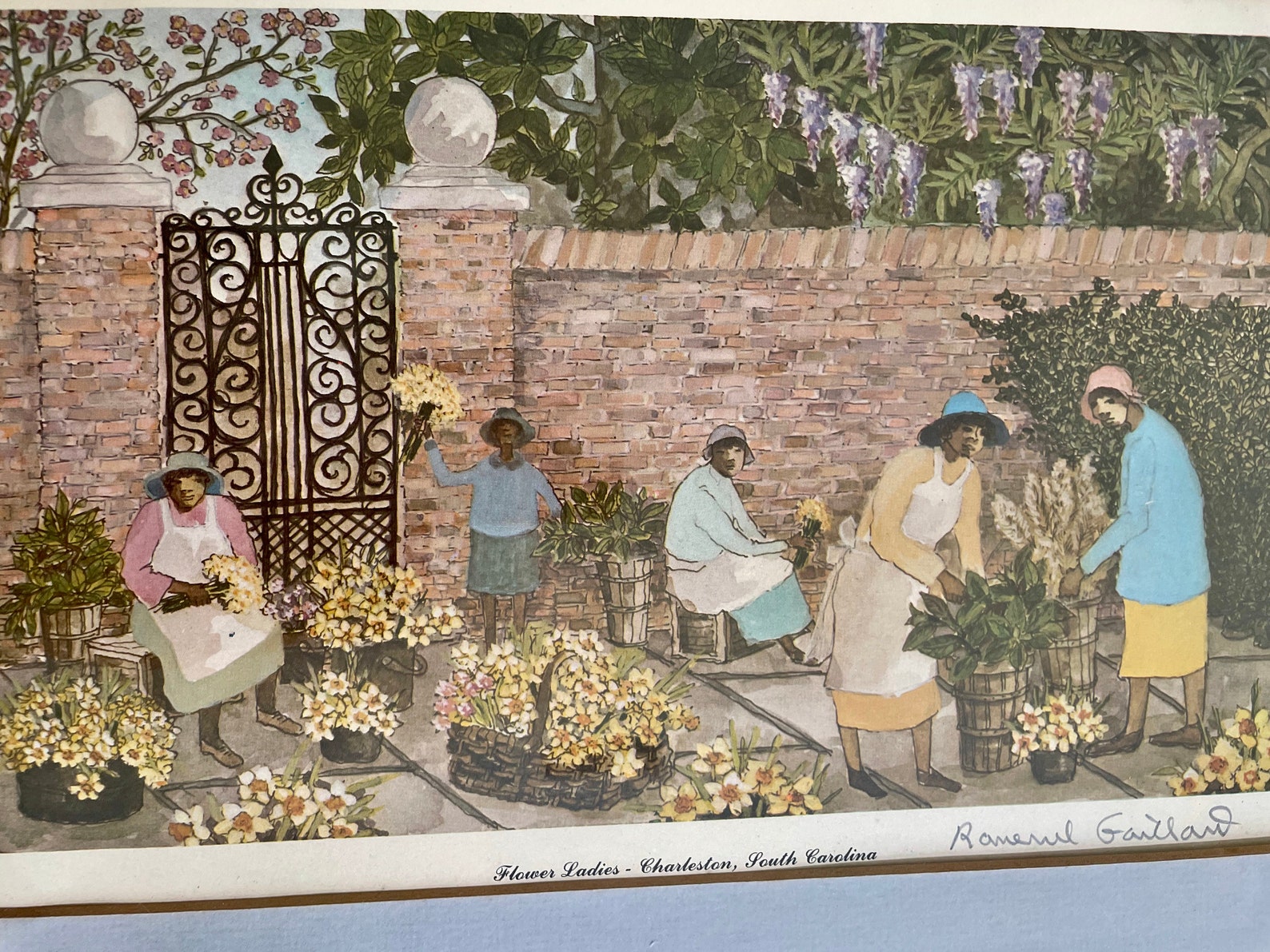 Charleston Art . Ravenel Gaillard ."flower Ladies" Print . Signed ...