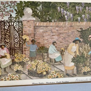 Ravenel Gaillard . "flower Ladies" . Print From Original Watercolor ...