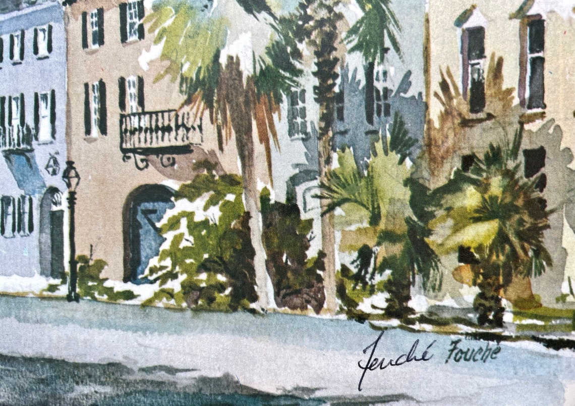 Virginia Fouché . Charleston Artist . Vintage Print . Historic | Etsy