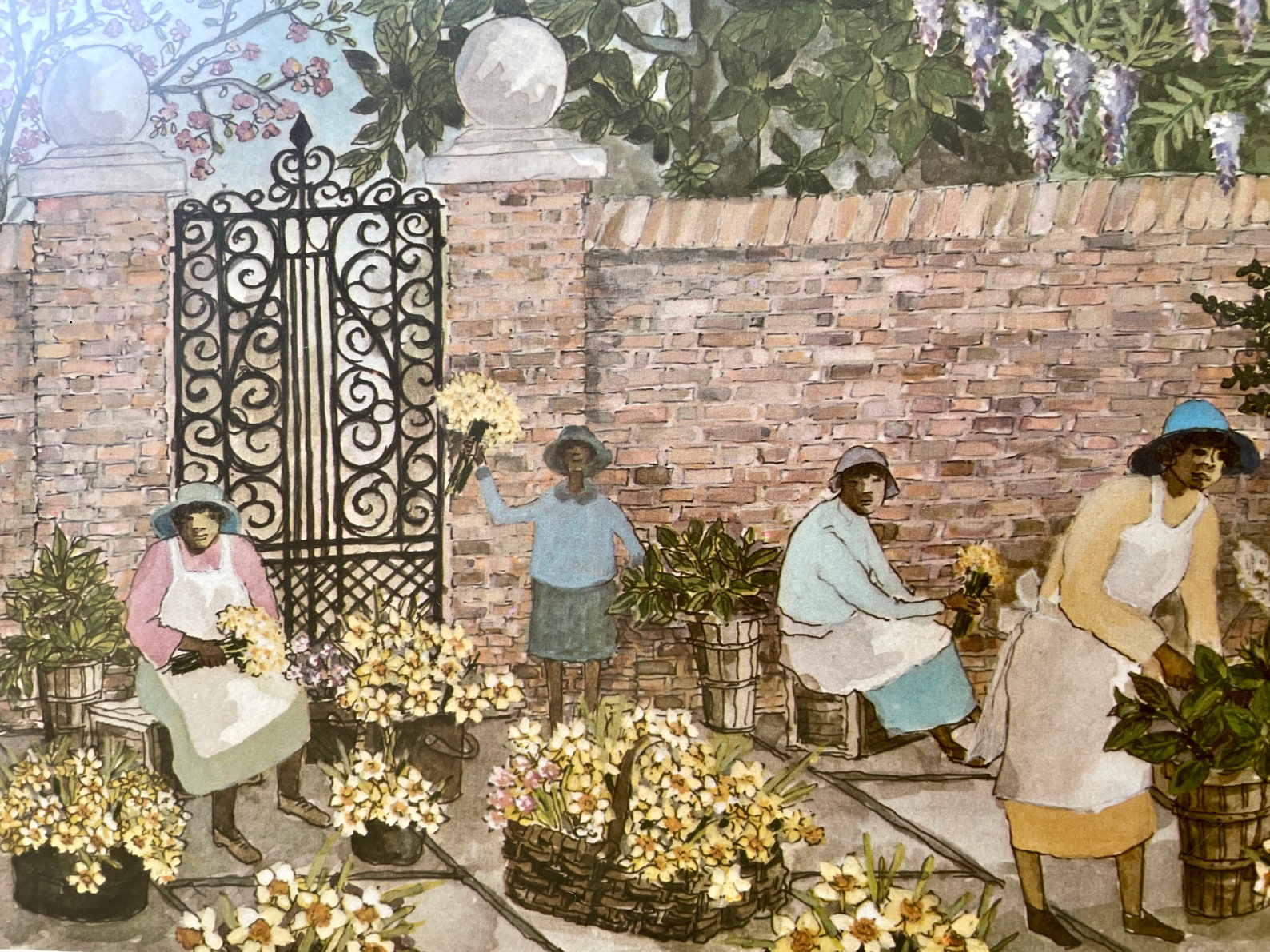 Charleston Art . Ravenel Gaillard ."flower Ladies" Print . Signed ...