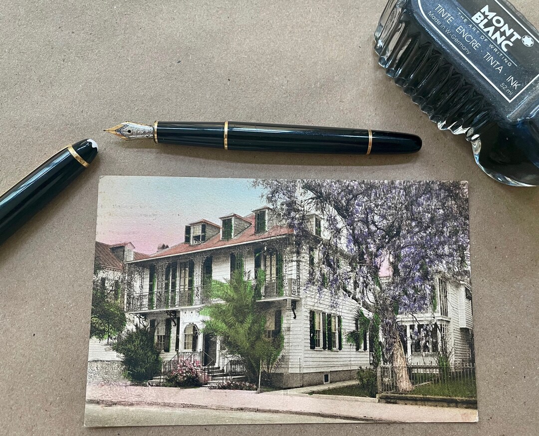 The Mccrady House . South Battery . Hand Colored Post Card . Franked ...