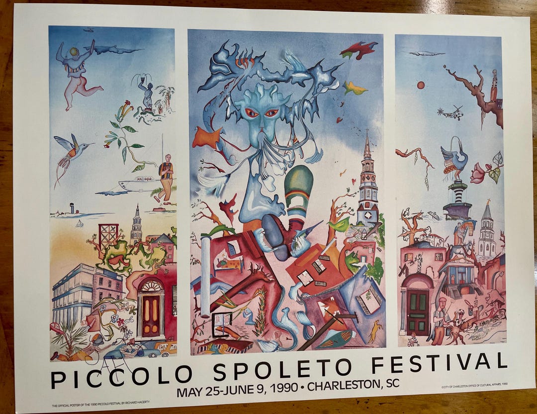 Charleston 1990 Official Piccolo Spoleto Festival Poster . by Richard ...