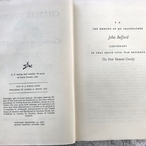 Charleston Sumner and the Coming of the Civil War . Pulitzer Prize ...