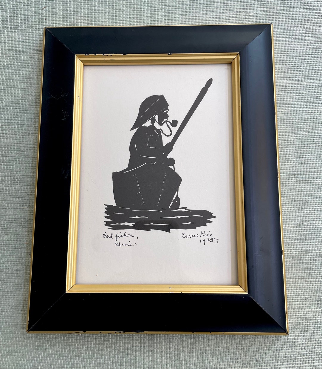Carew Rice . Lowcountry Silhouette Artist . oof Fisher Maine . Signed ...