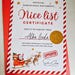 Personalised Nice List Certificate, Christmas Eve Box Filler, Father ...