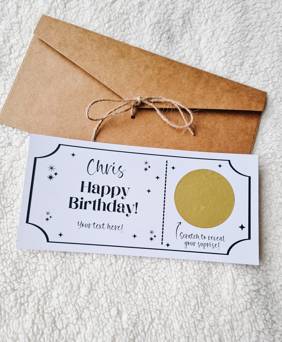 Make Your Own Scratch Card, Birthday, Spa Day, Surprise Reveal, Gift ...