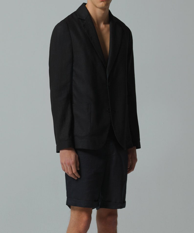 Linen Men's Blazer Jacket Regular Fit - Etsy