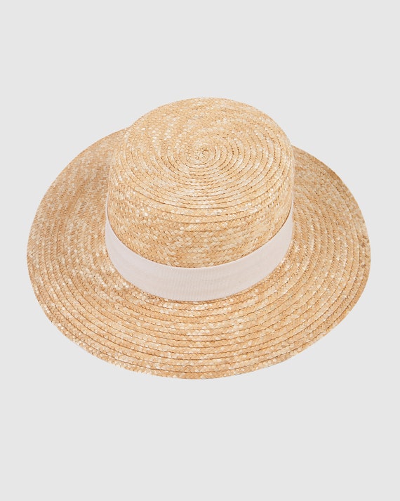 Men's Round Straw Hat - Etsy