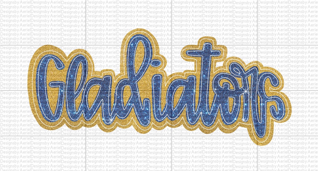 Gladiators Digital Download - PNG - Handdrawn - Gold and Royal - Etsy