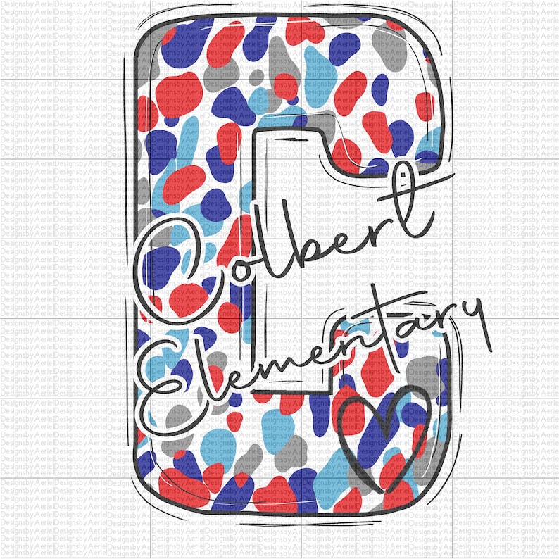 Colbert Elementary Digital Download - PNG - Red White Blue - Spots ...