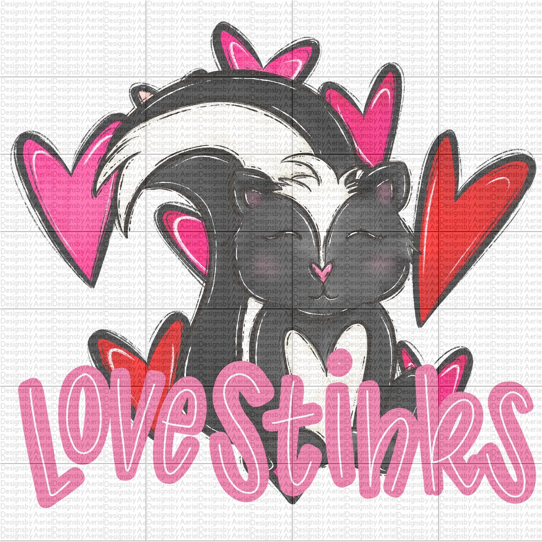 Love Stinks - Skunk - Valentines Day - Be Mine - PNG - Etsy