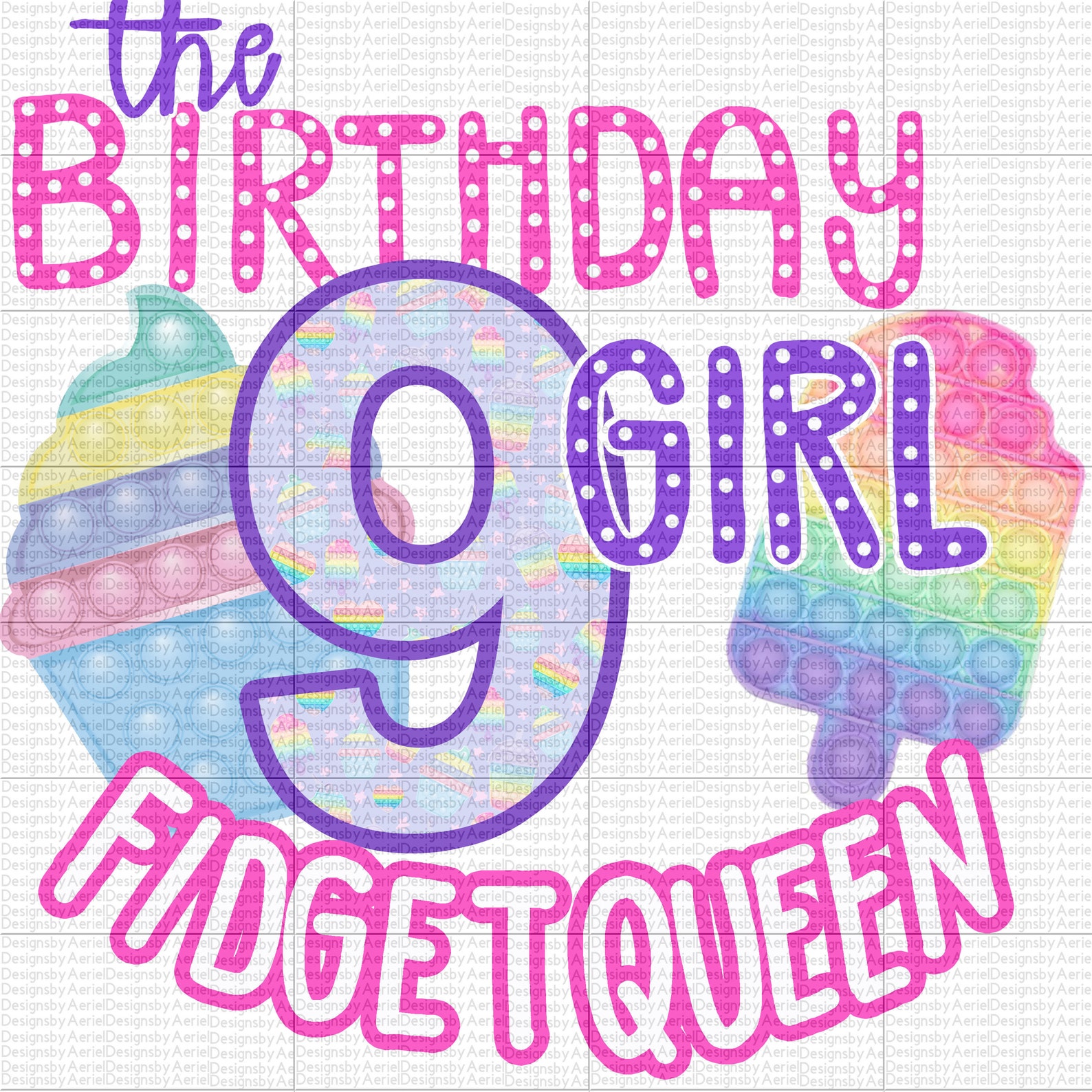 Birthday Girl Fidget Queen Ready to Press - Etsy