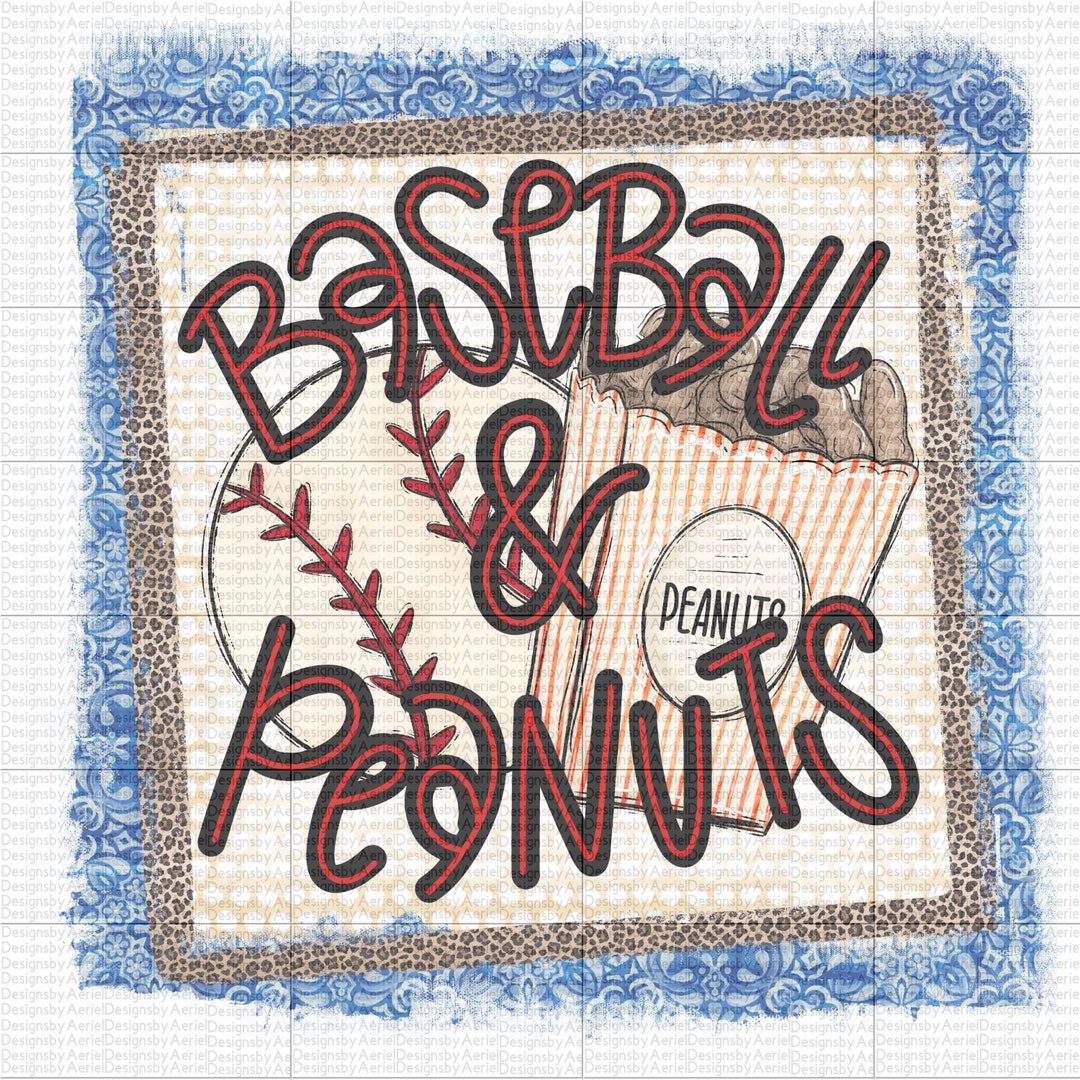 Baseball and Peanuts - PNG - Ballpark Life - Baseball Mom - Etsy