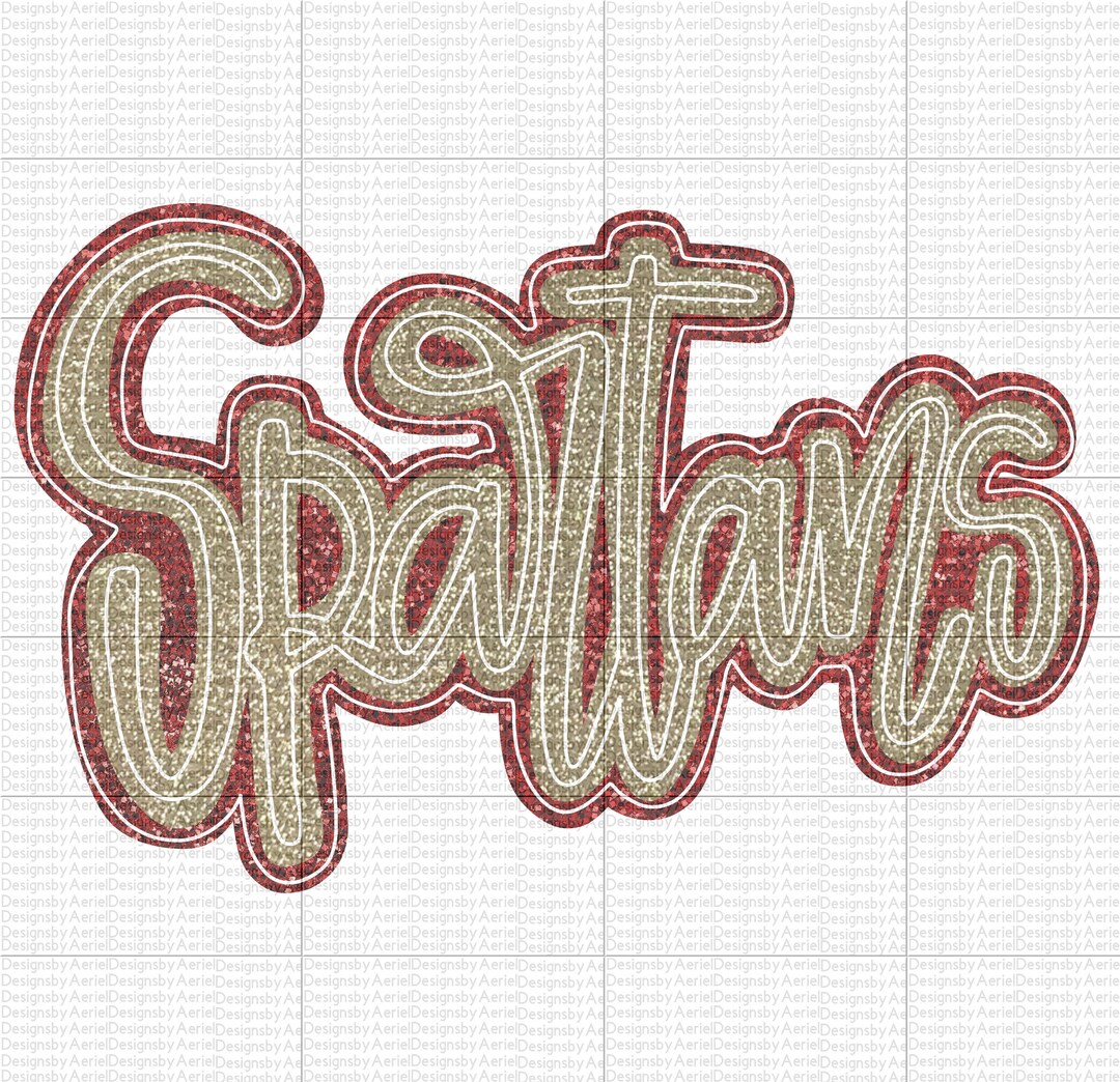 Spartans Digital Download - PNG - Faux Applique - Glitter - Etsy