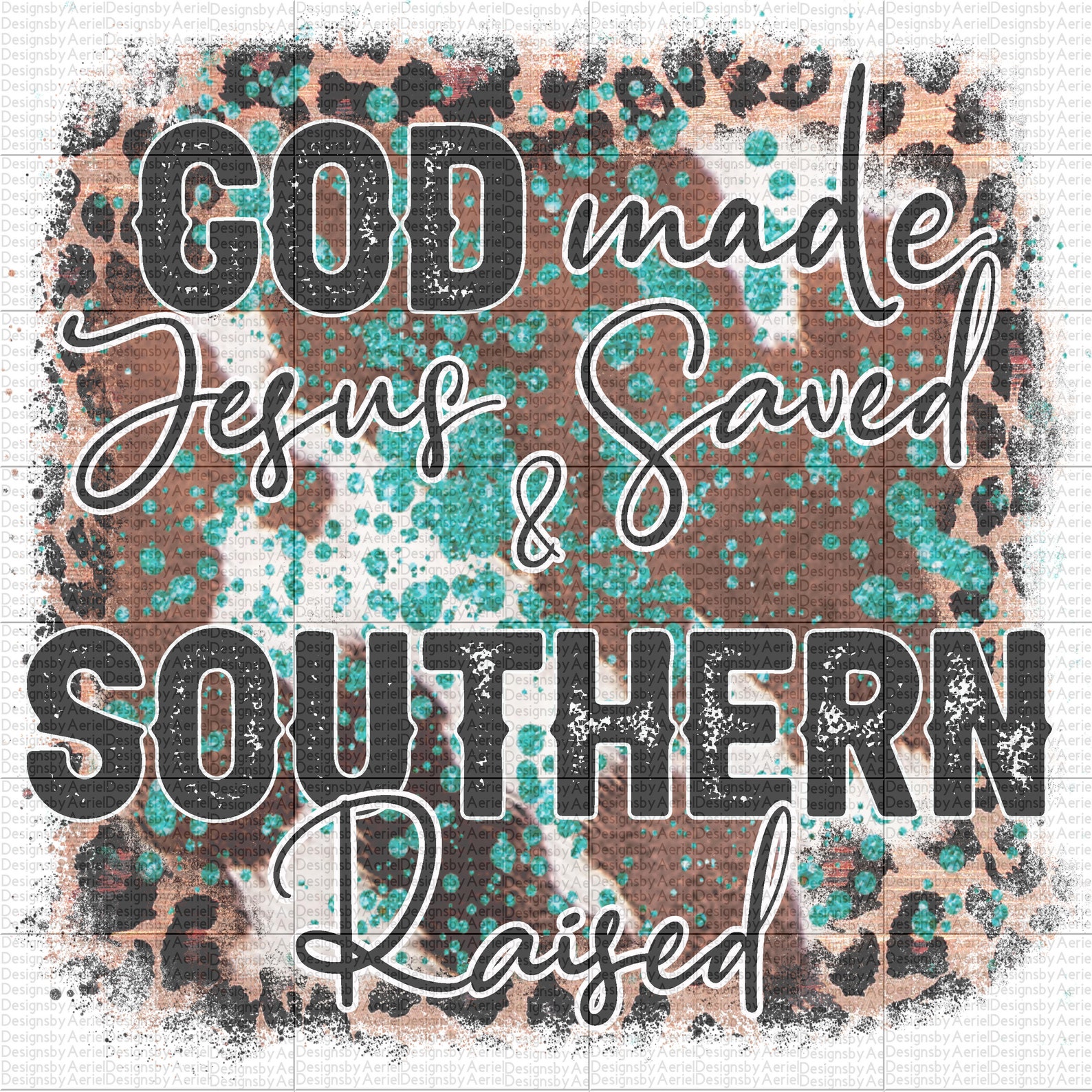 God Made Jesus Saved Southern Raised PNG Western - Etsy