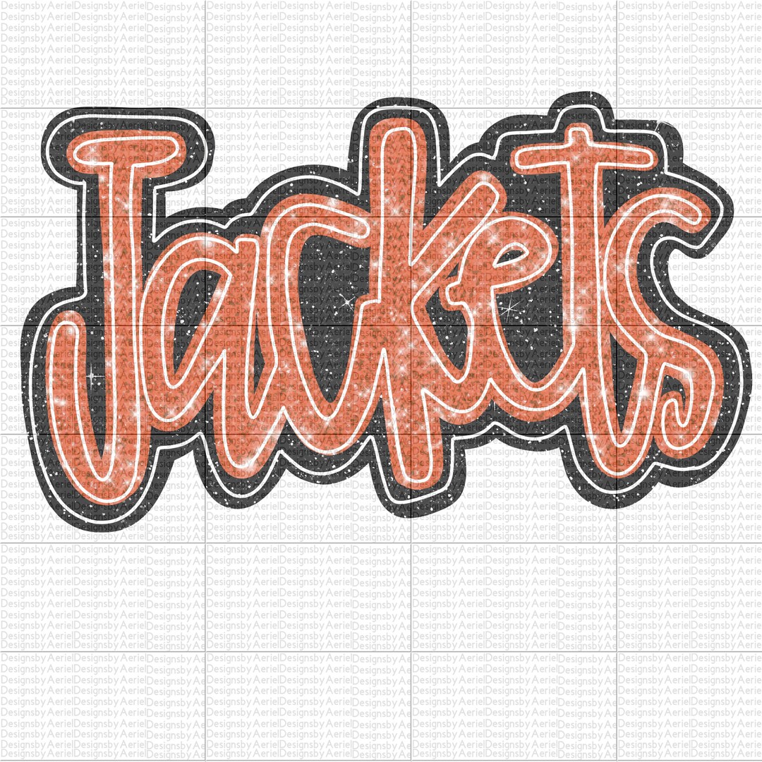 Jackets Digital Download - PNG - Black and Orange - Faux Applique - Etsy