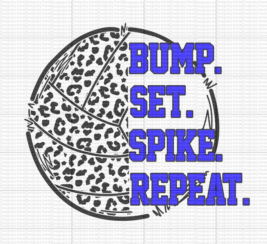 Game Day Vibes - Bump Set Spike Repeat Volleyball Mama - Digital ...