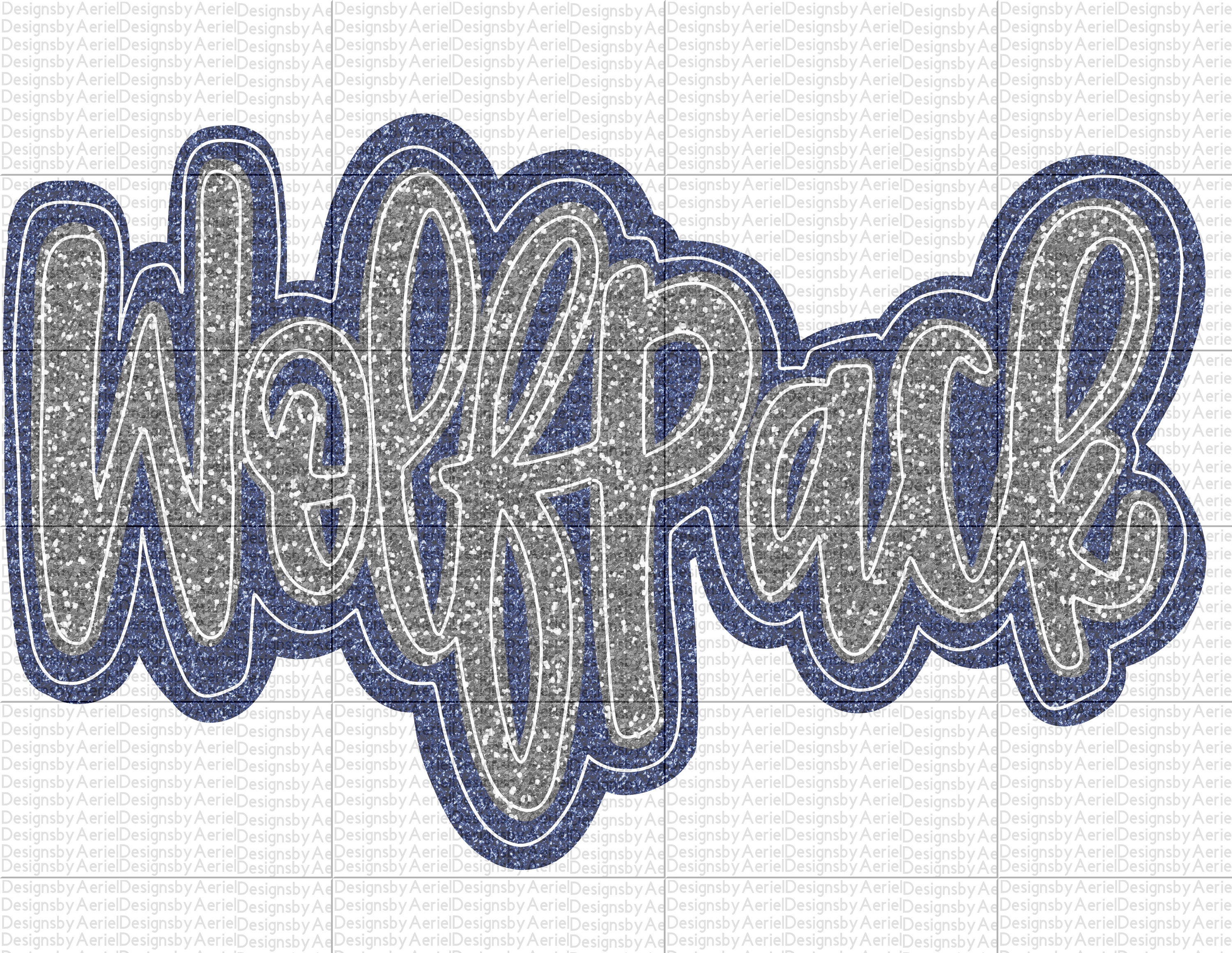 Wolfpack Digital Download - PNG - Faux Applique - Etsy