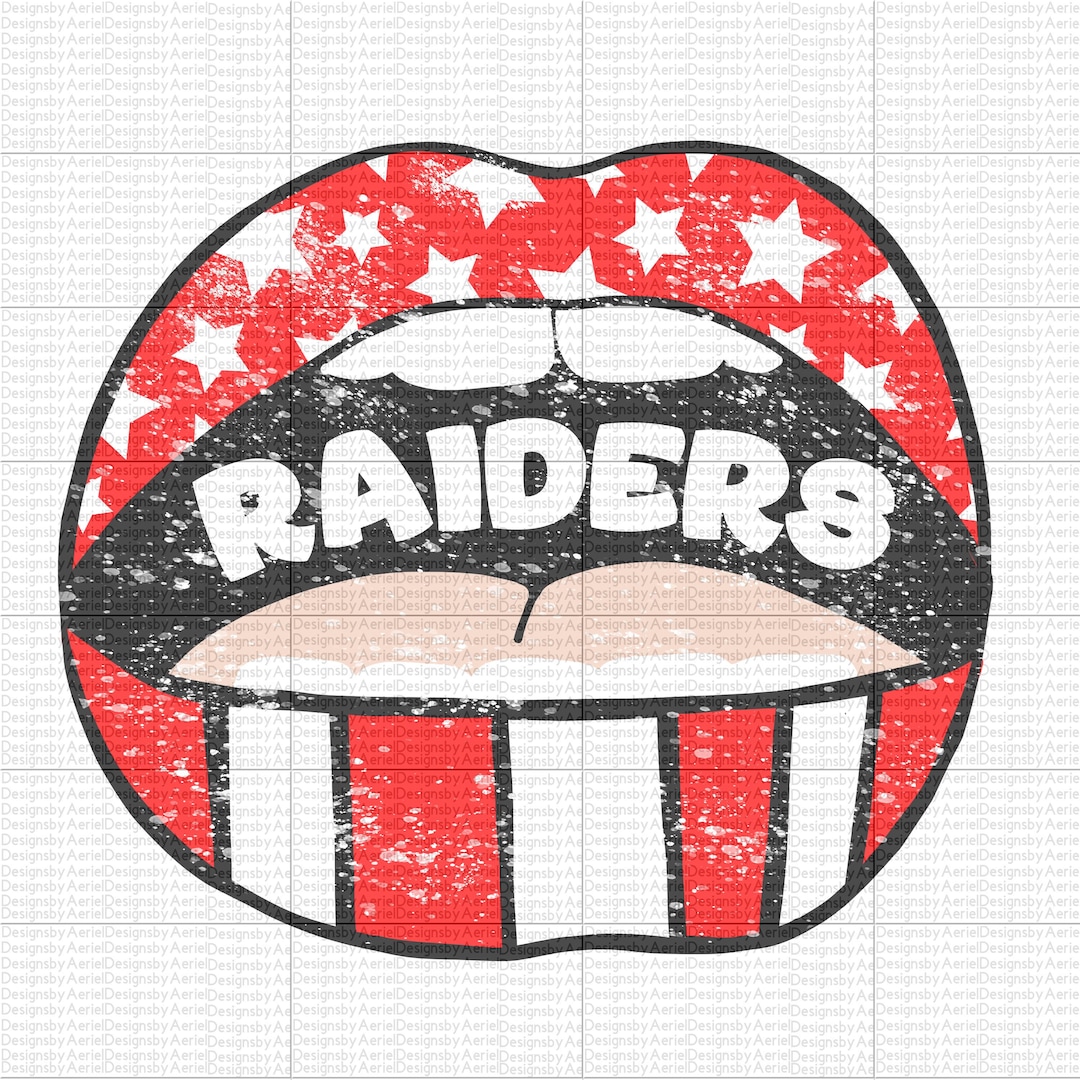 Raiders Digital Download - PNG - Handdrawn - Lips - Retro - Etsy