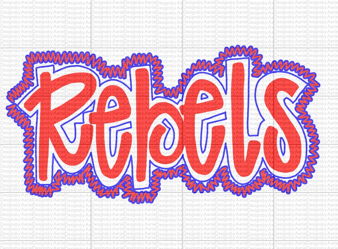Rebels Digital Download - PNG - Hand Drawn - Royal and Red - Etsy