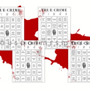 True Crime Bingo | Download and Print | Crime TV Show Game | Digital ...