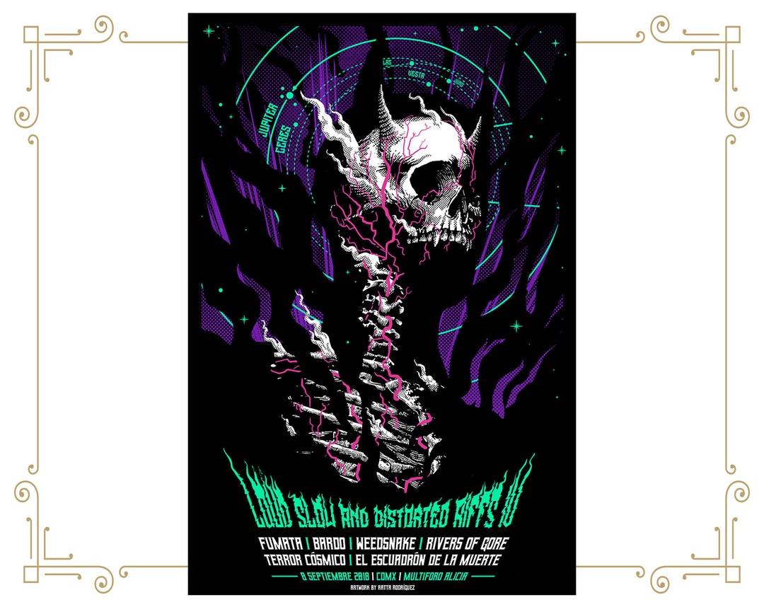Poster / LSDR FEST IV green silkscreen - Etsy