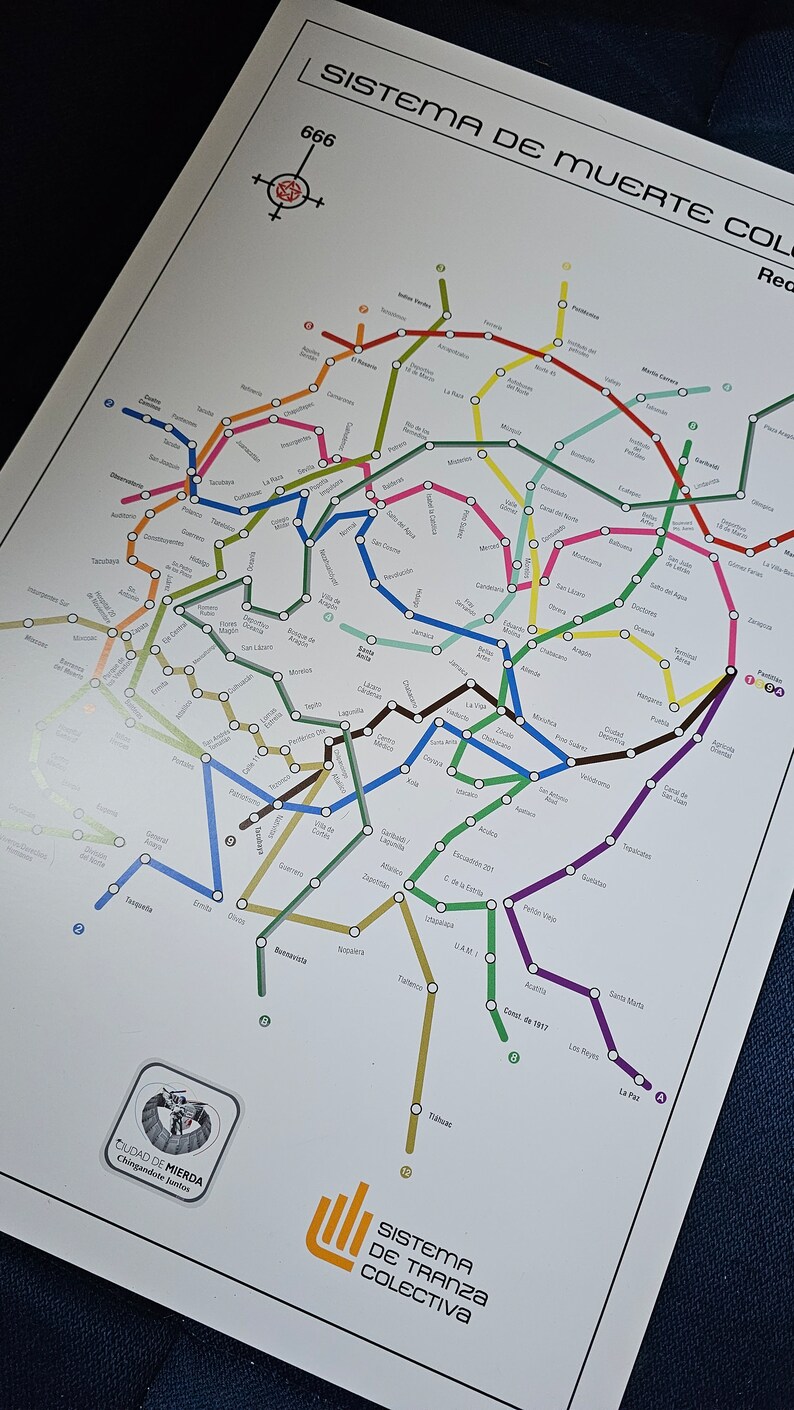 HQ Digital Print / Metro CDMX Skull - Etsy México