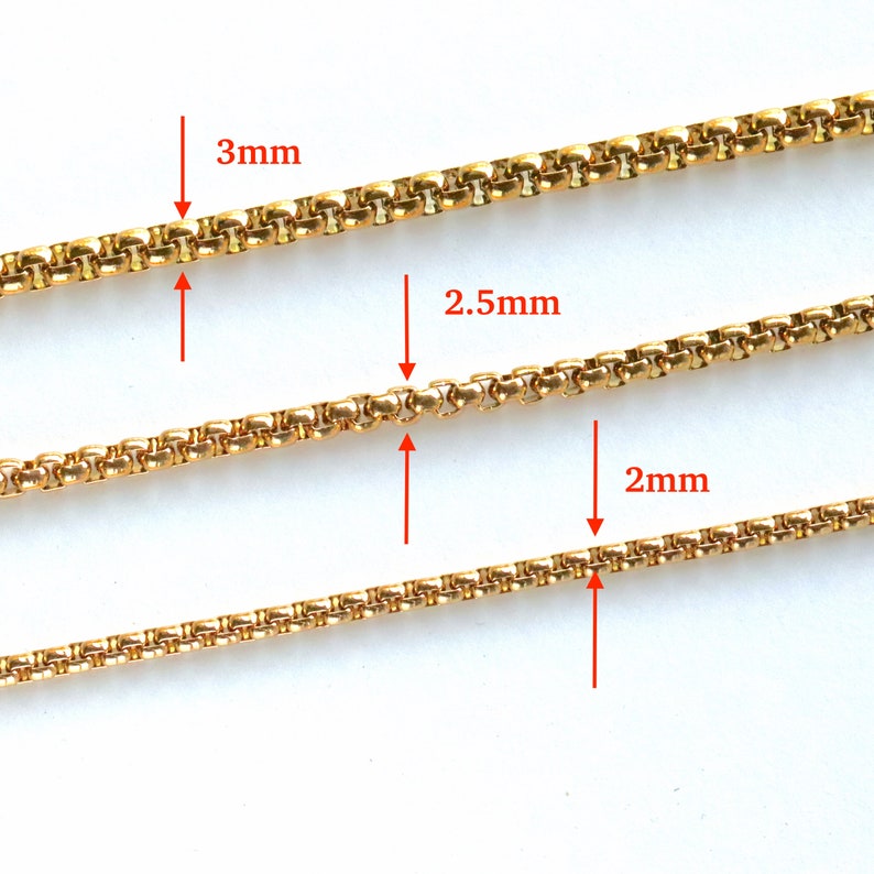 Gold Stainless Steel Box Chain Necklace Military Dog Tag - Etsy