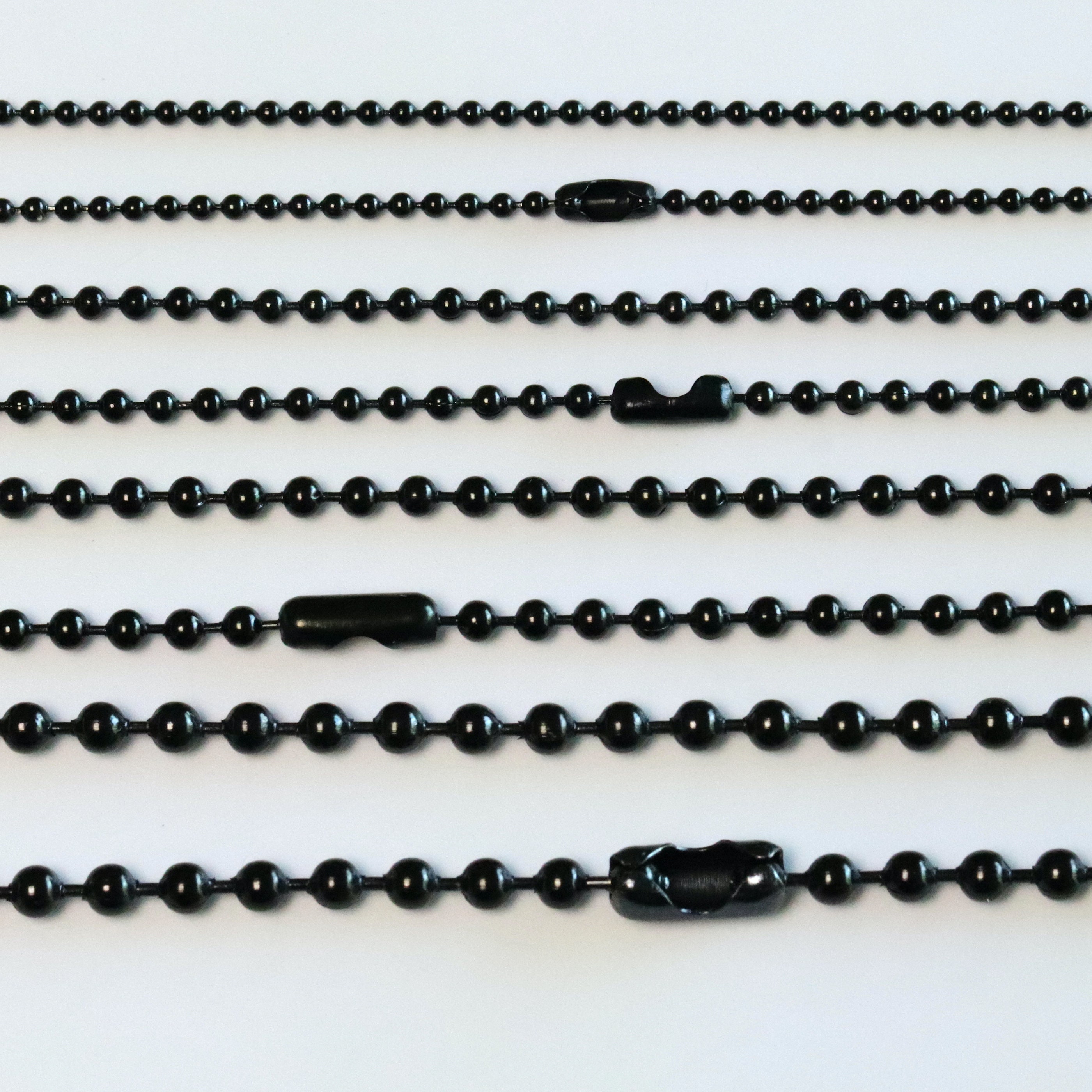 Black Stainless Steel Ball Chain Necklace Necklace for | Etsy