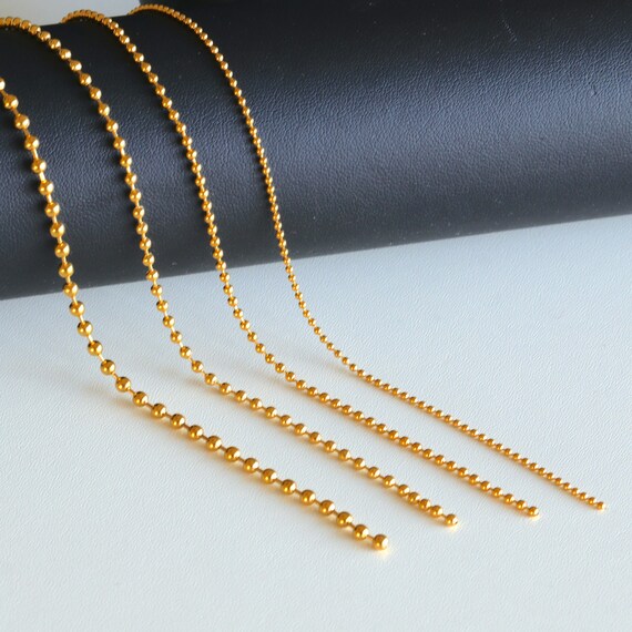 Gold Stainless Steel Ball Chain for Jewelry Making Chain - Etsy