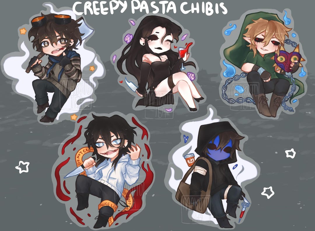 Creepypasta Chibi Keychains 2.5" - Etsy